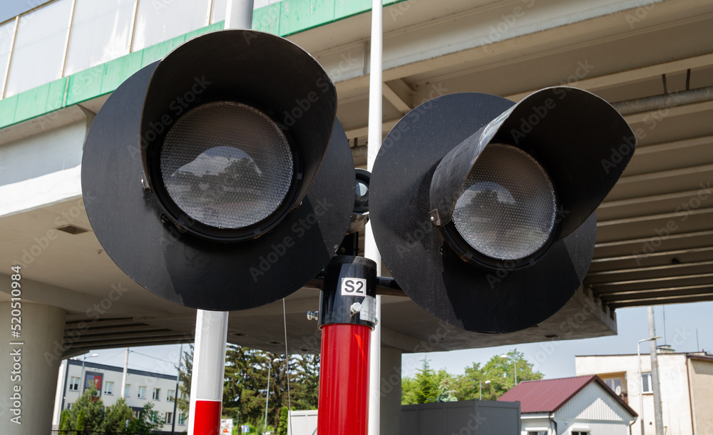 Automatic level crossing signaling device (SSP). S2 railroad warning ...