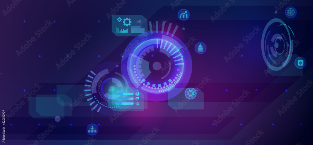 Futuristic techno neon background with techo diagrams, cyberspace ...