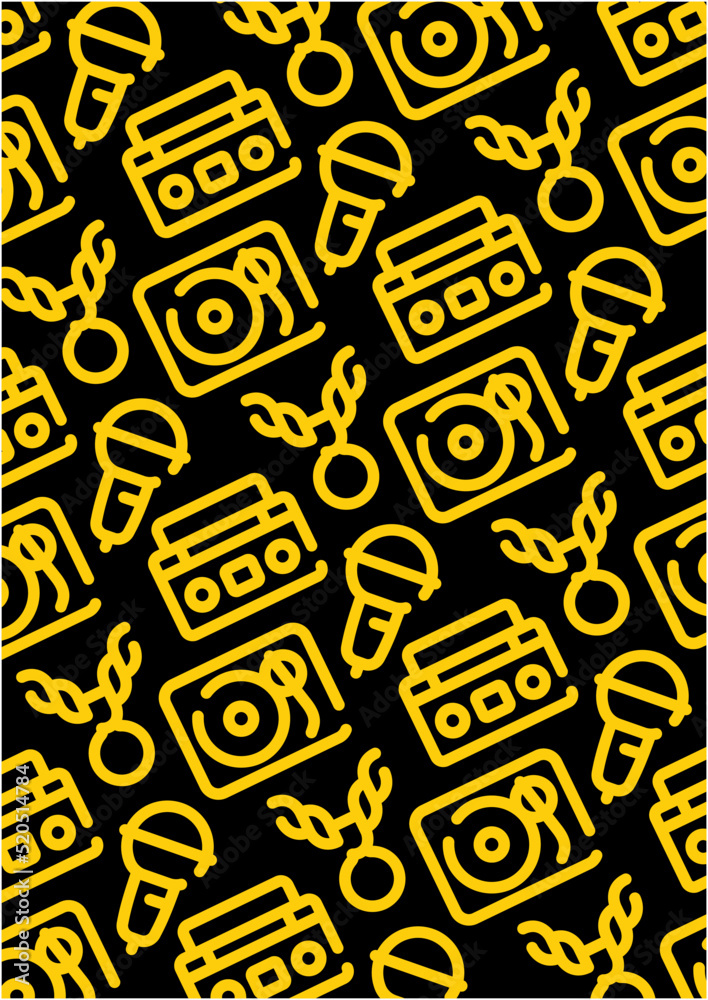 Hip hop pattern background for graphic design.A-size vertical. Stock ...