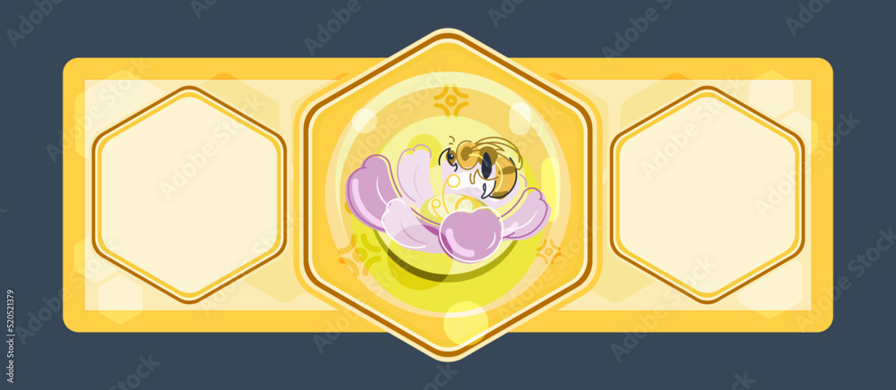 Label design for a jar of honey. Vector illustration of a bee ...