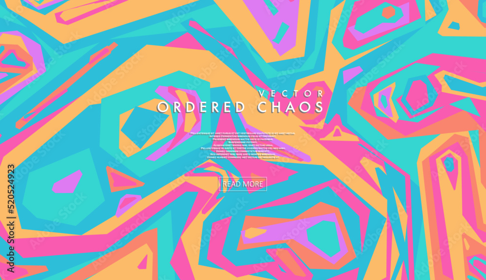 Color lines on ordered chaos background Stock Vector | Adobe Stock