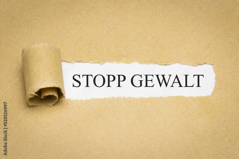 Stopp Gewalt Stock Photo | Adobe Stock