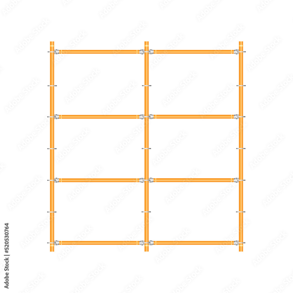 Mobile vector scaffolding, white background, used in construction areas ...