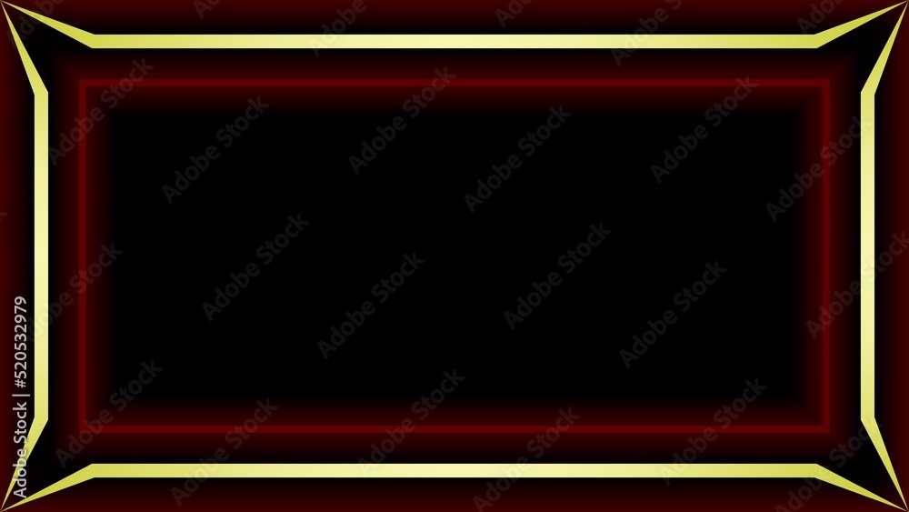 box frame illustration. a combination of maroon and gold on a black ...