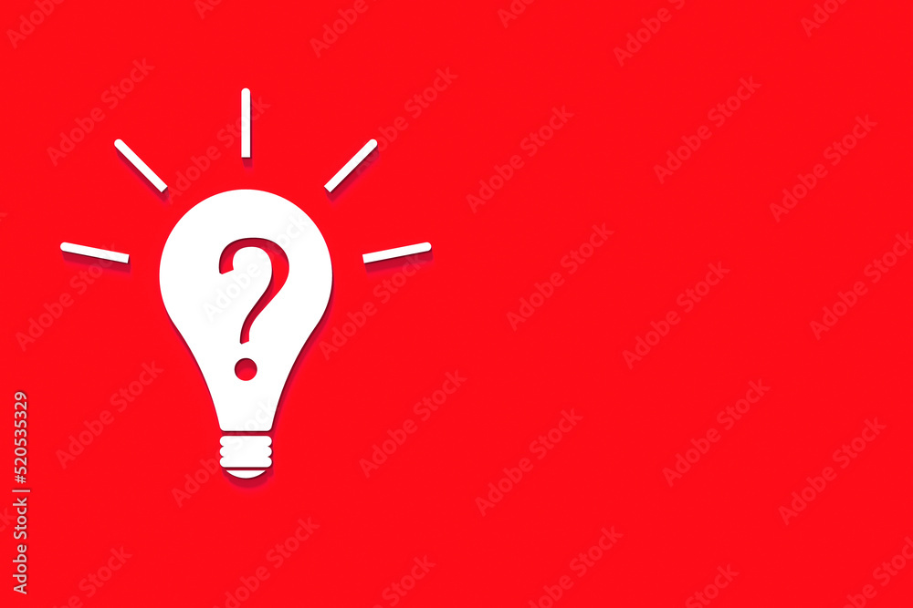 White light bulb with shadow on yellow background. Illustration of ...