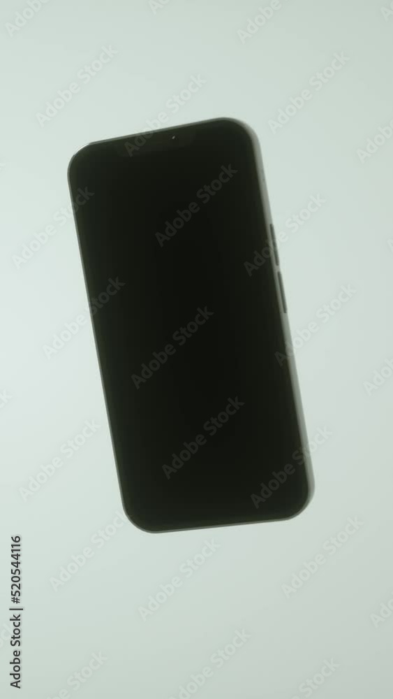 Black screen phone model spinning around, animated graphic Stock Video ...