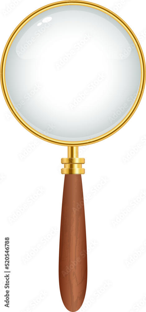 Realistic magnifying glass clip art Stock Vector | Adobe Stock