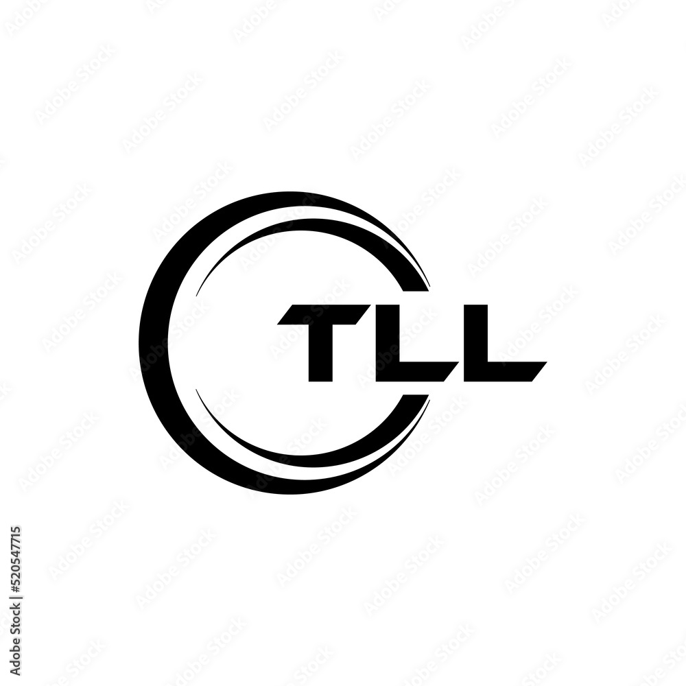 TLL letter logo design with white background in illustrator, cube logo ...