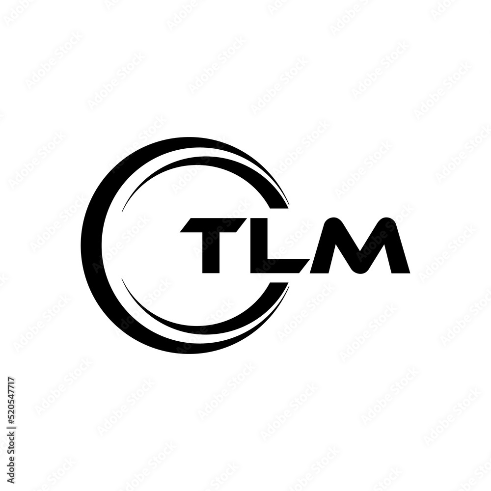 TLM letter logo design with white background in illustrator, cube logo ...
