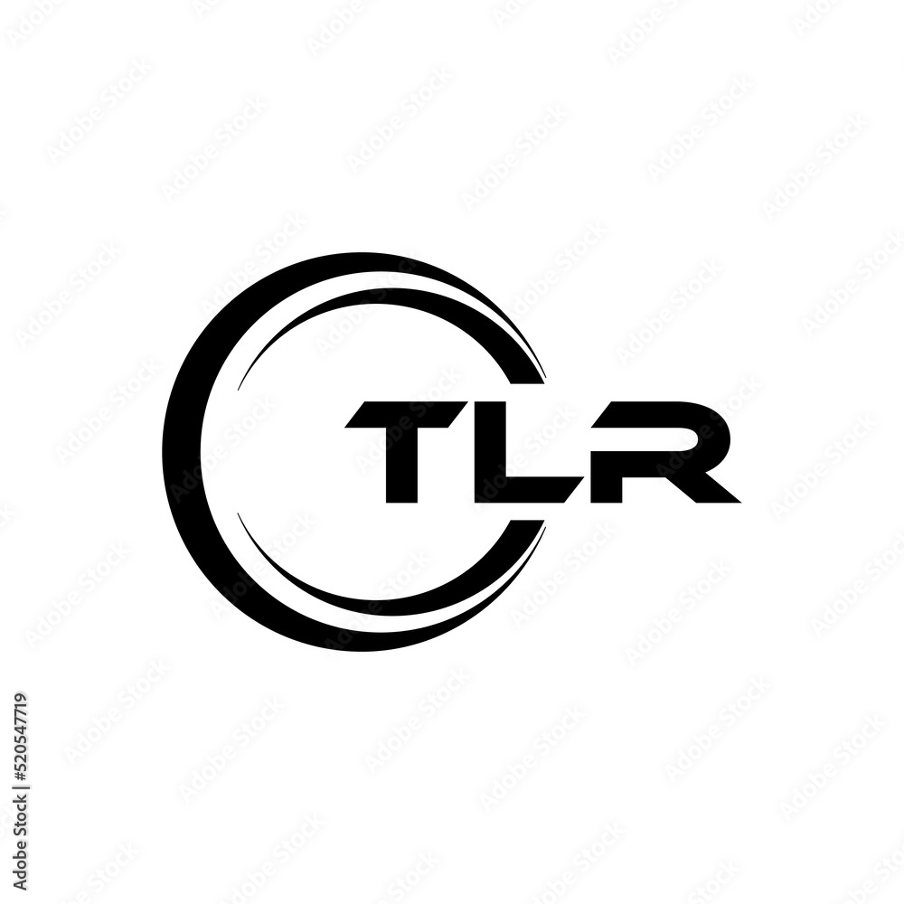TLR letter logo design with white background in illustrator, cube logo ...