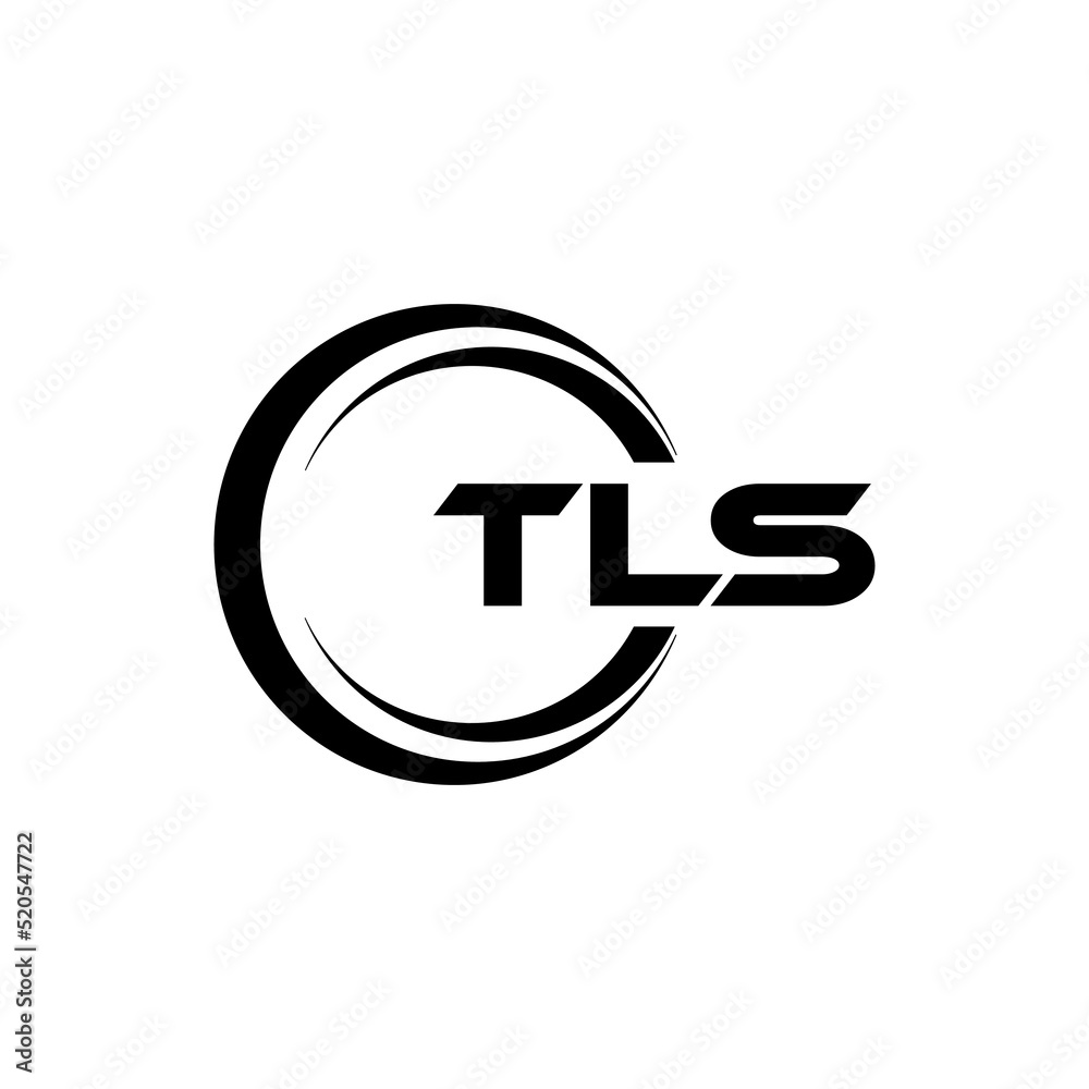 TLS letter logo design with white background in illustrator, cube logo ...
