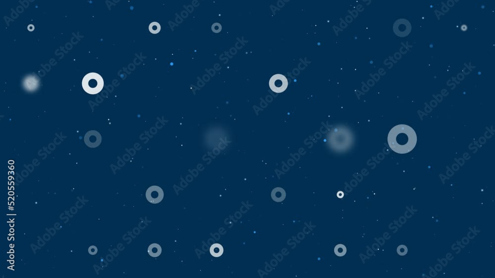 Template animation of evenly spaced record media symbols of different ...