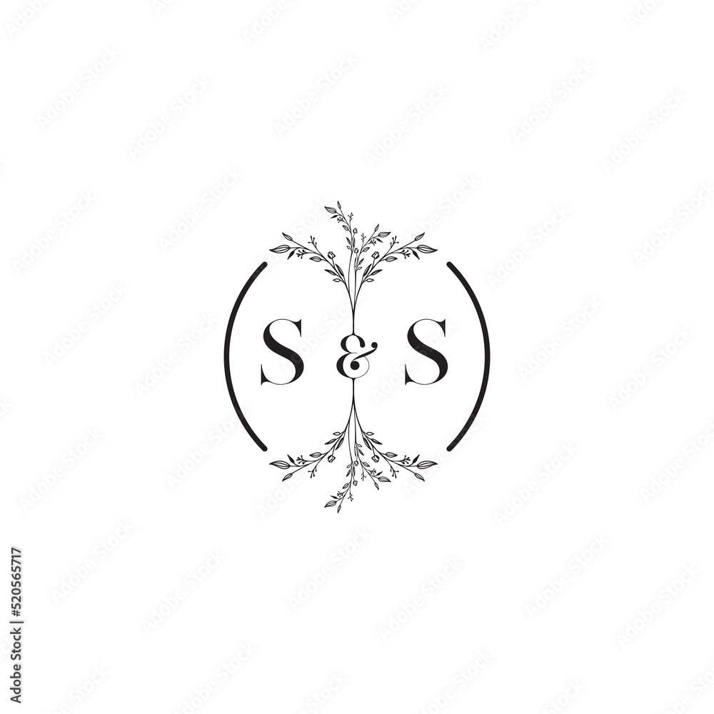 SS vector initial wedding logo symbol which is good for digital ...