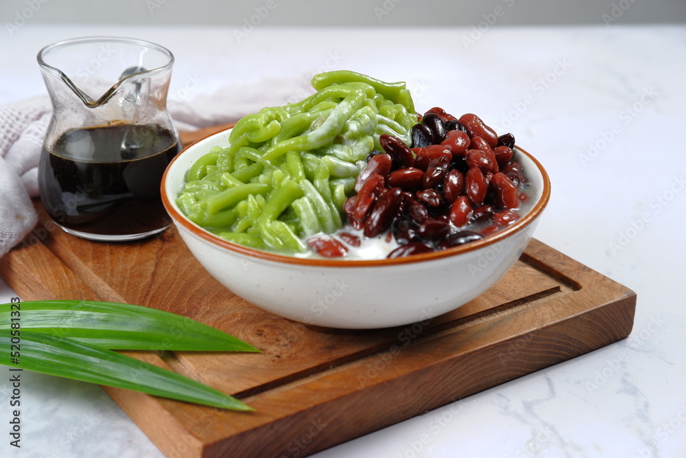 Malaysian Desserts Called Cendol. Cendol is Made From Crushed Ice Cubes ...