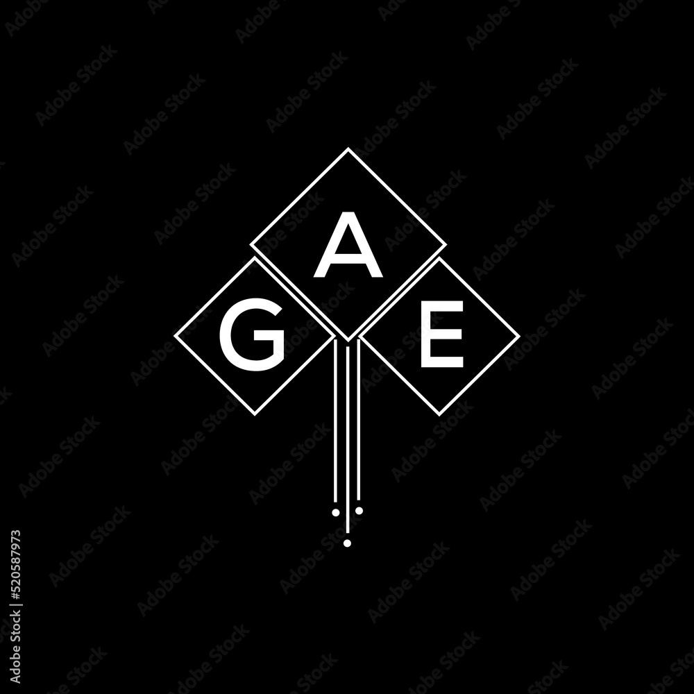GAE letter logo design with white background in illustrator, GAE vector ...