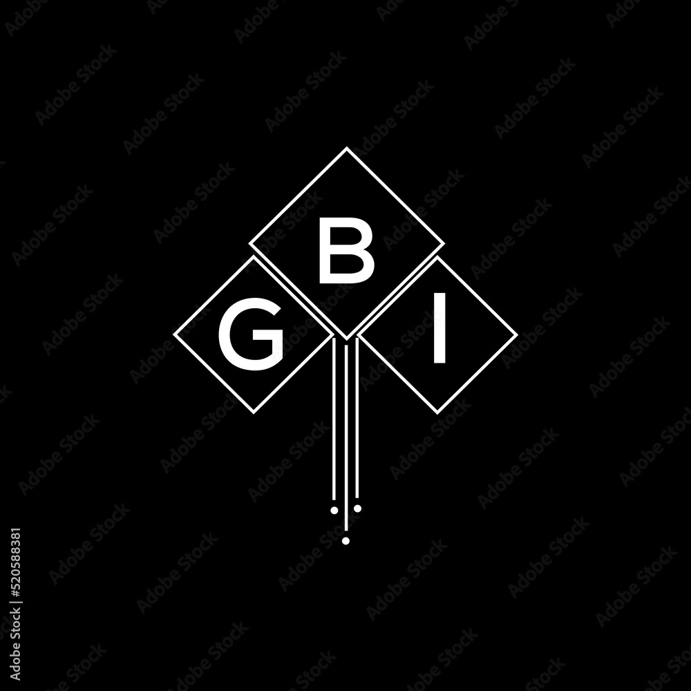 GBI letter logo design with white background in illustrator, GBI vector ...