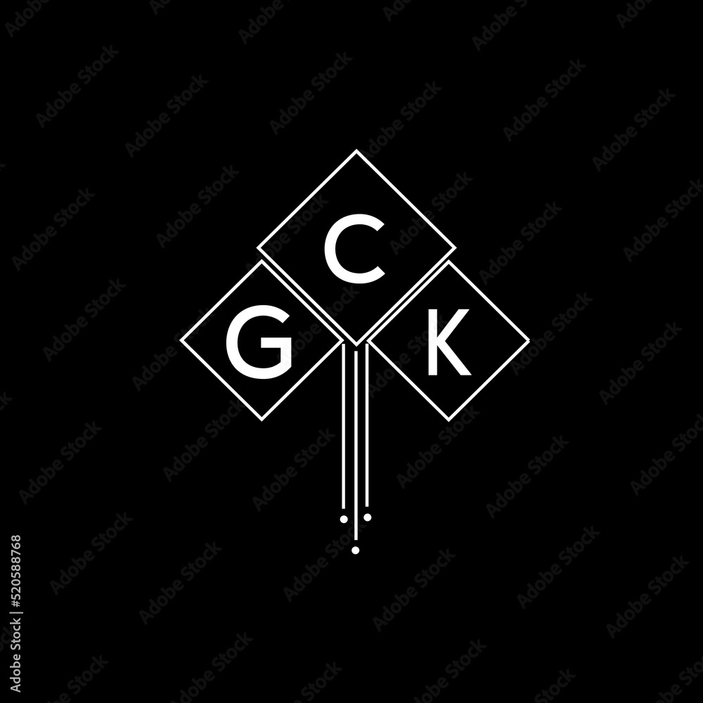 GCK letter logo design with white background in illustrator, GCK vector ...