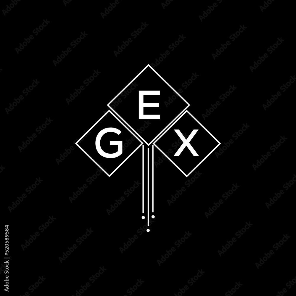 GEX letter logo design with white background in illustrator, GEX vector ...