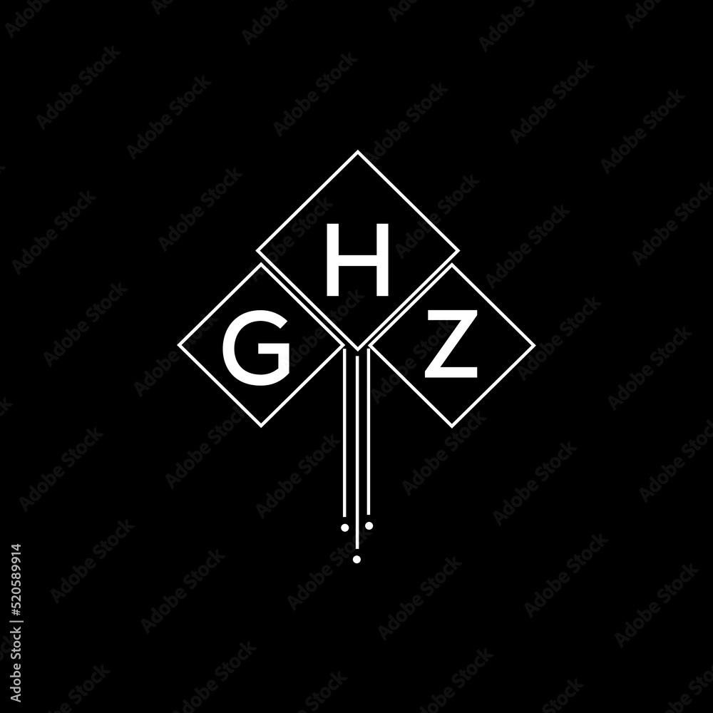 GHZ letter logo design with white background in illustrator, GHZ vector ...