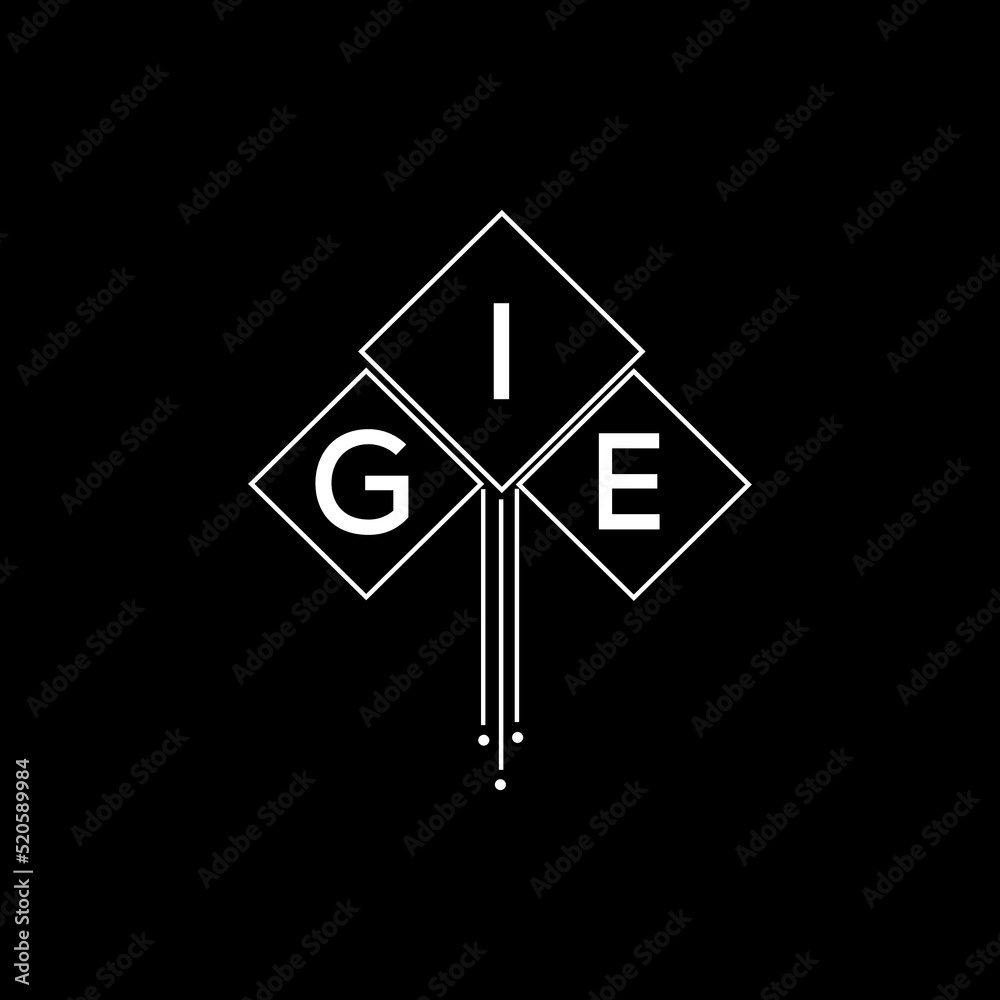 GIE letter logo design with white background in illustrator, GIE vector ...