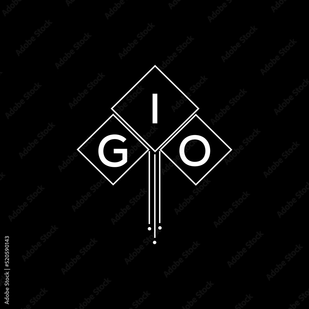 GIO letter logo design with white background in illustrator, GIO vector ...