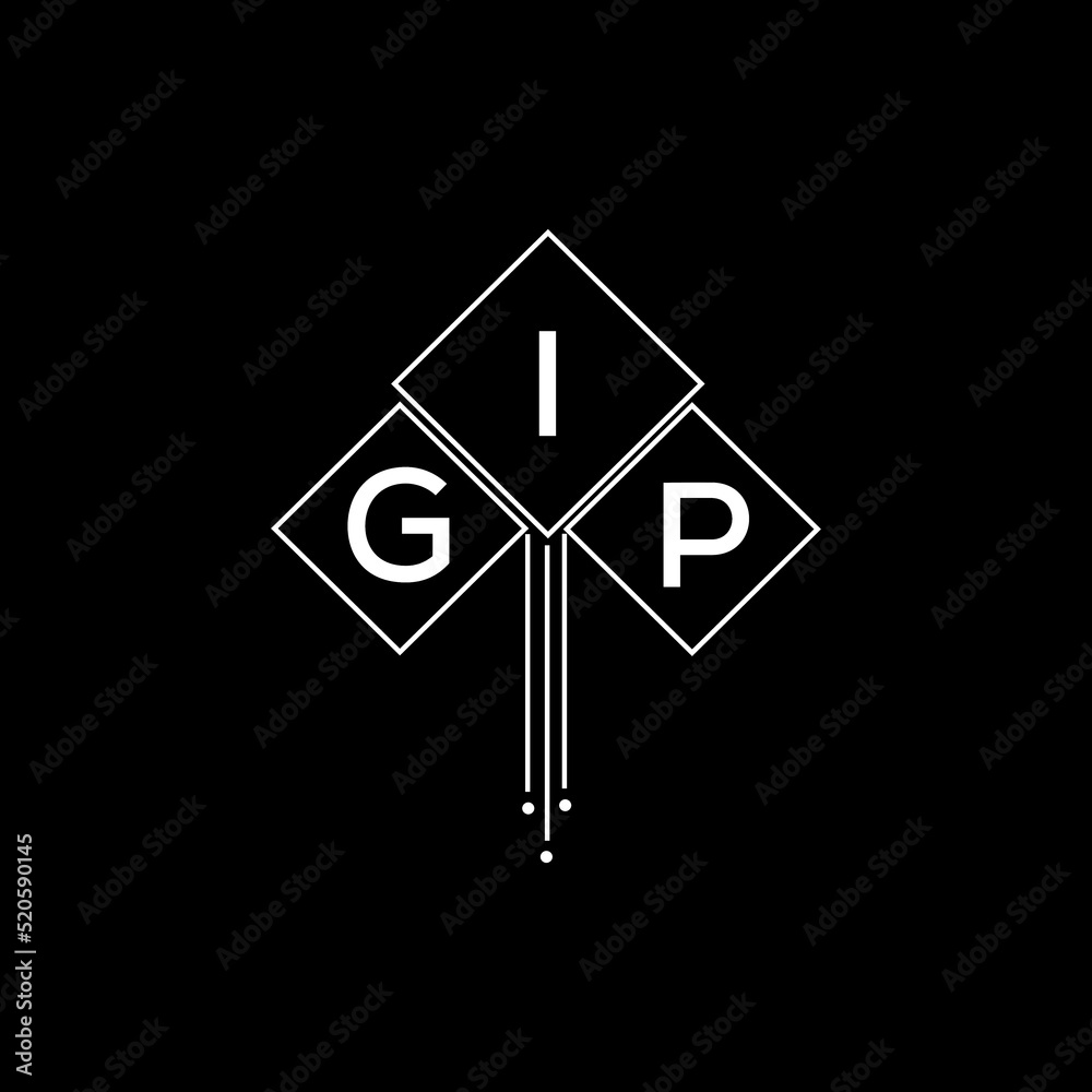 Vecteur Stock GIP letter logo design with white background in ...