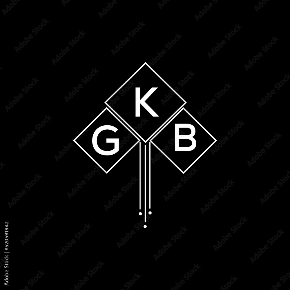 GKB letter logo design with white background in illustrator, GKB vector ...