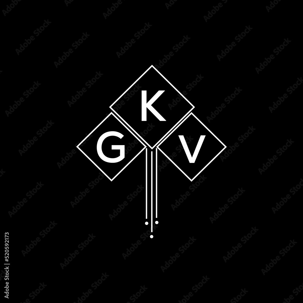GKV letter logo design with white background in illustrator, GKV vector ...