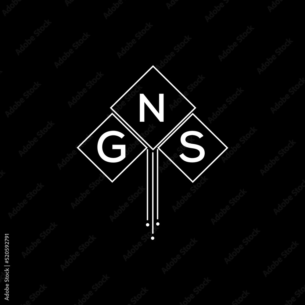 GNS letter logo design with white background in illustrator, GNS vector ...