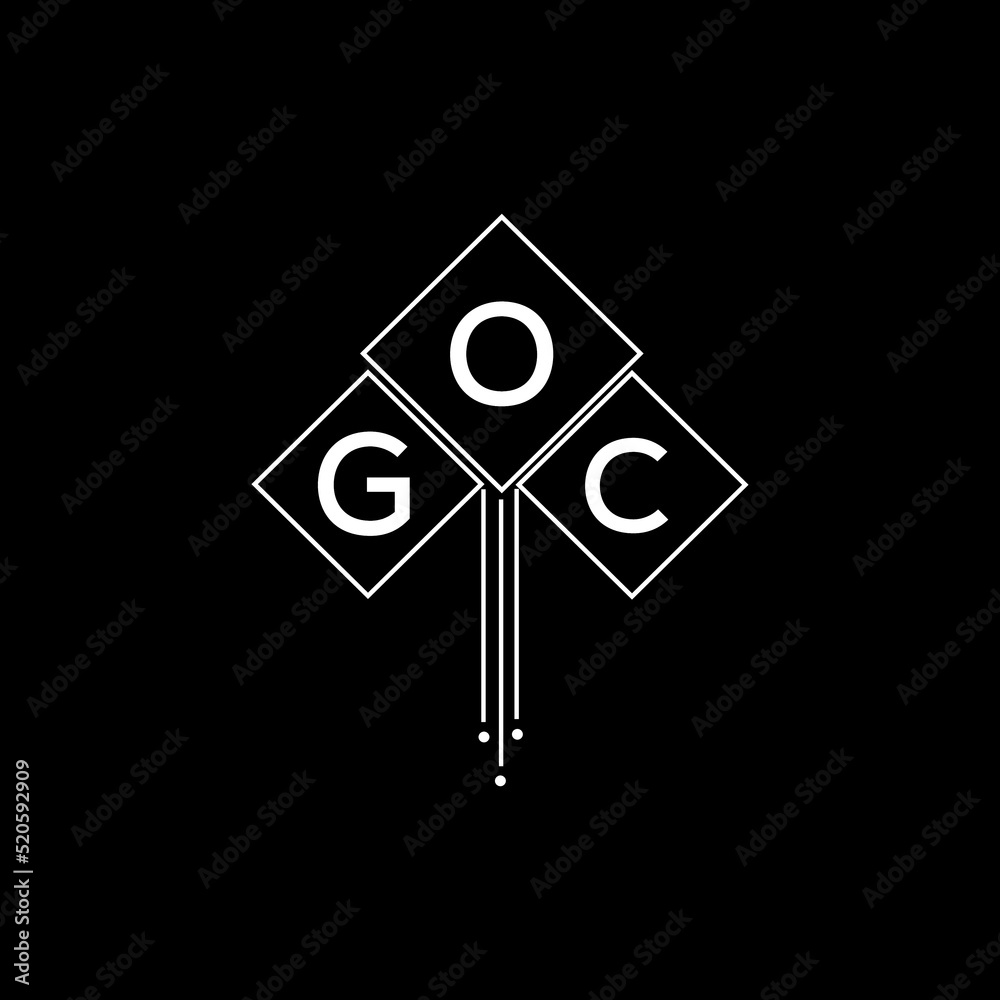 GOC letter logo design with white background in illustrator, GOC vector ...