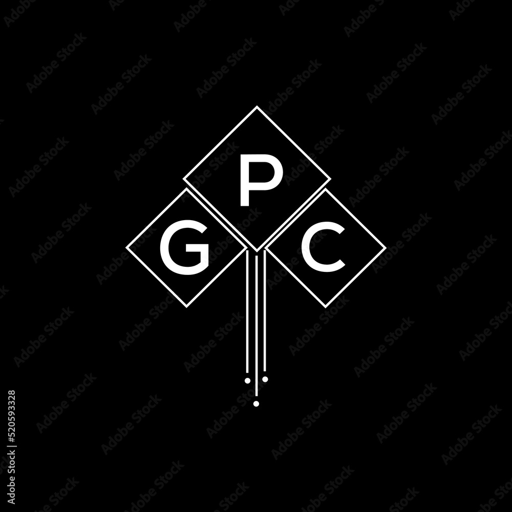 GPC letter logo design with white background in illustrator, GPC vector ...