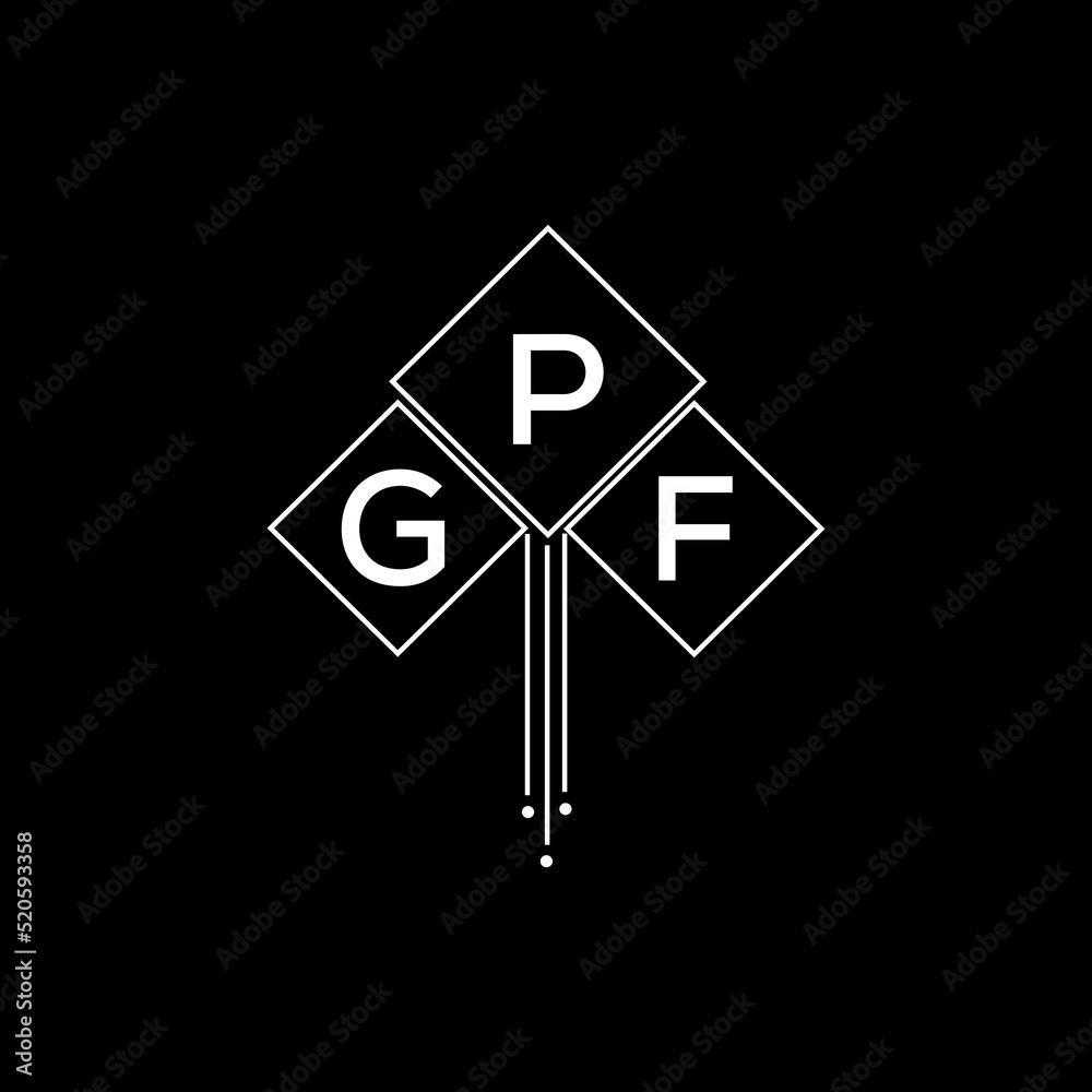 GPF letter logo design with white background in illustrator, GPF vector ...
