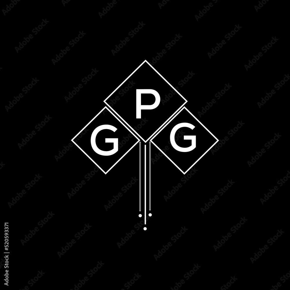 GPG letter logo design with white background in illustrator, GPG vector ...