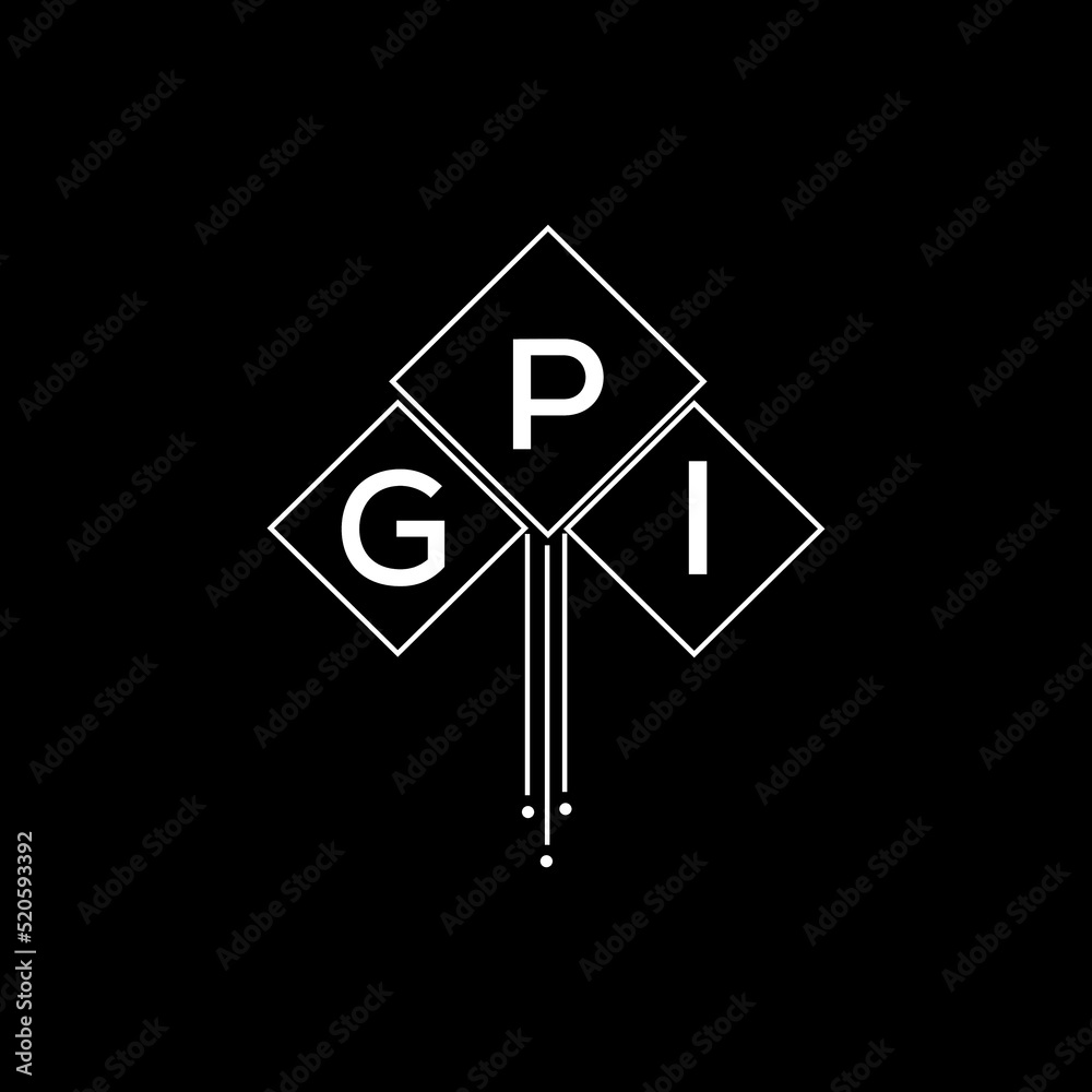 GPI letter logo design with white background in illustrator, GPI vector ...