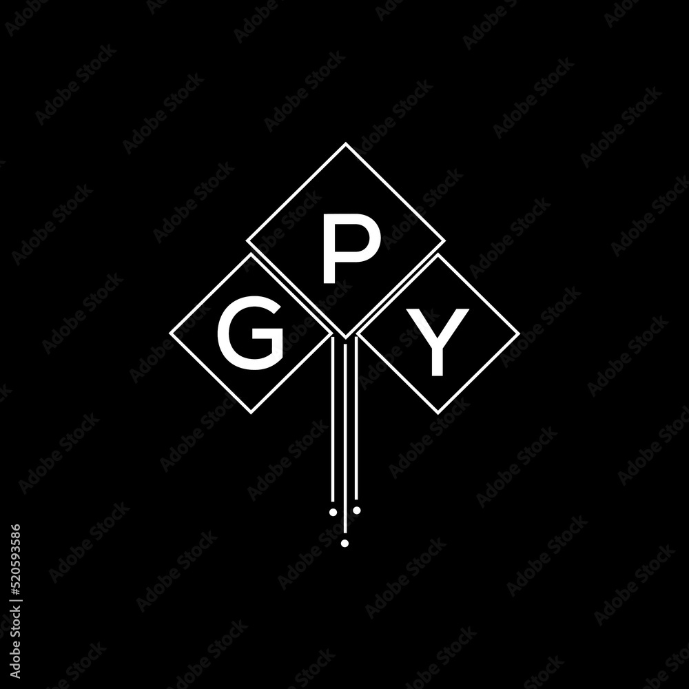 GPY letter logo design with white background in illustrator, GPY vector ...