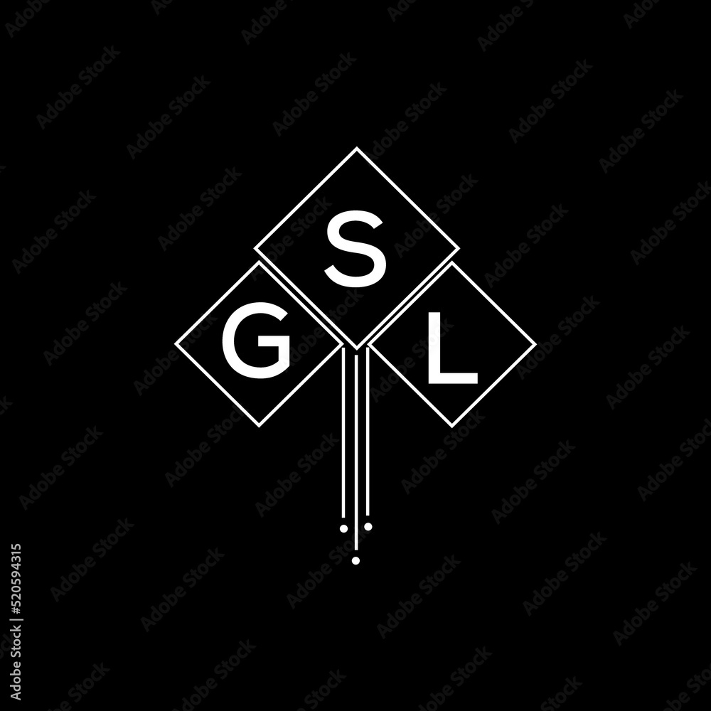 GSL letter logo design with white background in illustrator, GSL vector ...
