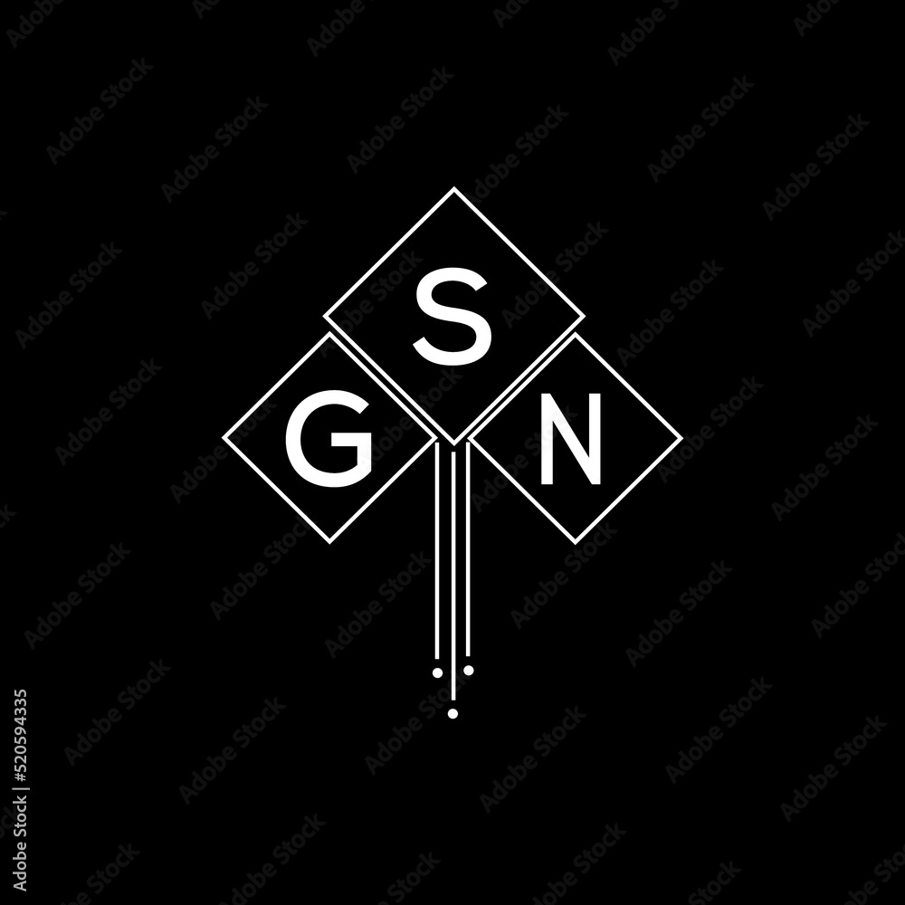 GSN letter logo design with white background in illustrator, GSN vector ...