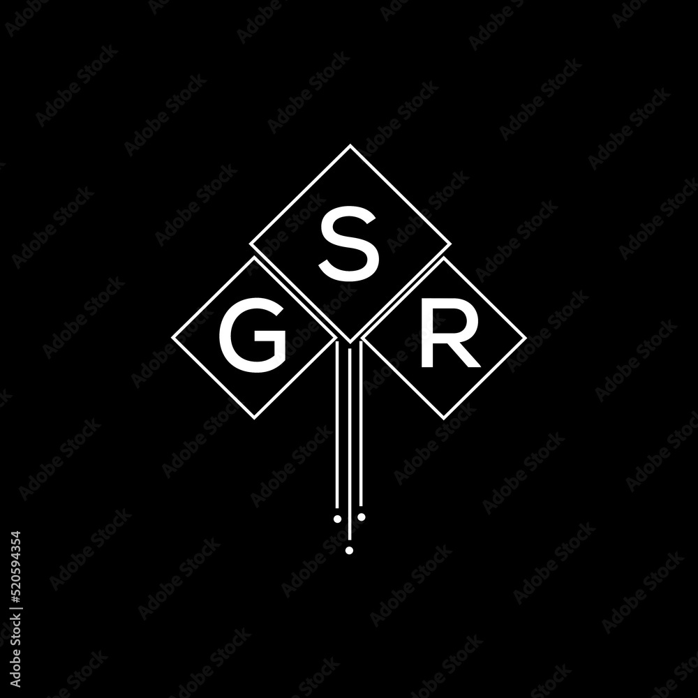 GSR letter logo design with white background in illustrator, GSR vector ...