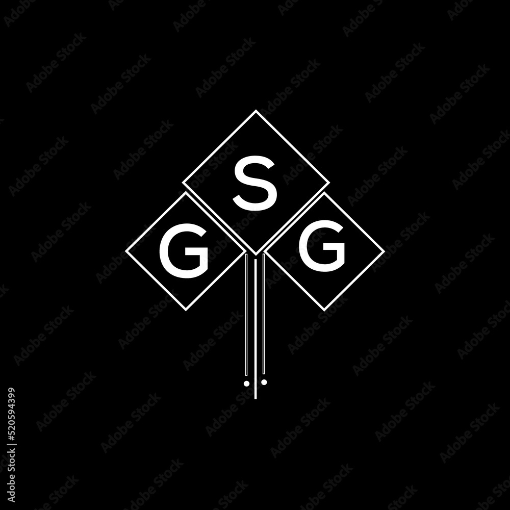 GSG letter logo design with white background in illustrator, GSG vector ...