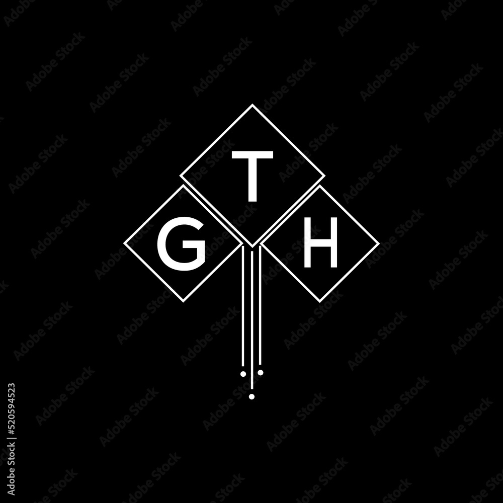 GTH letter logo design with white background in illustrator, GTH vector ...