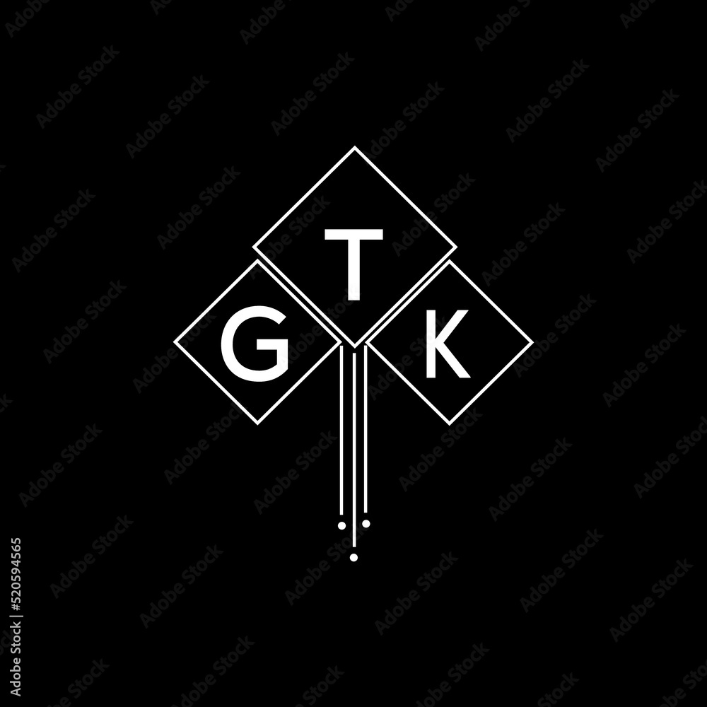 GTK letter logo design with white background in illustrator, GTK vector ...