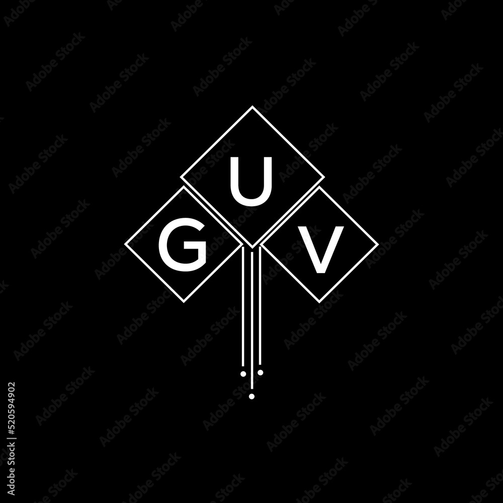 GUV letter logo design with white background in illustrator, GUV vector ...