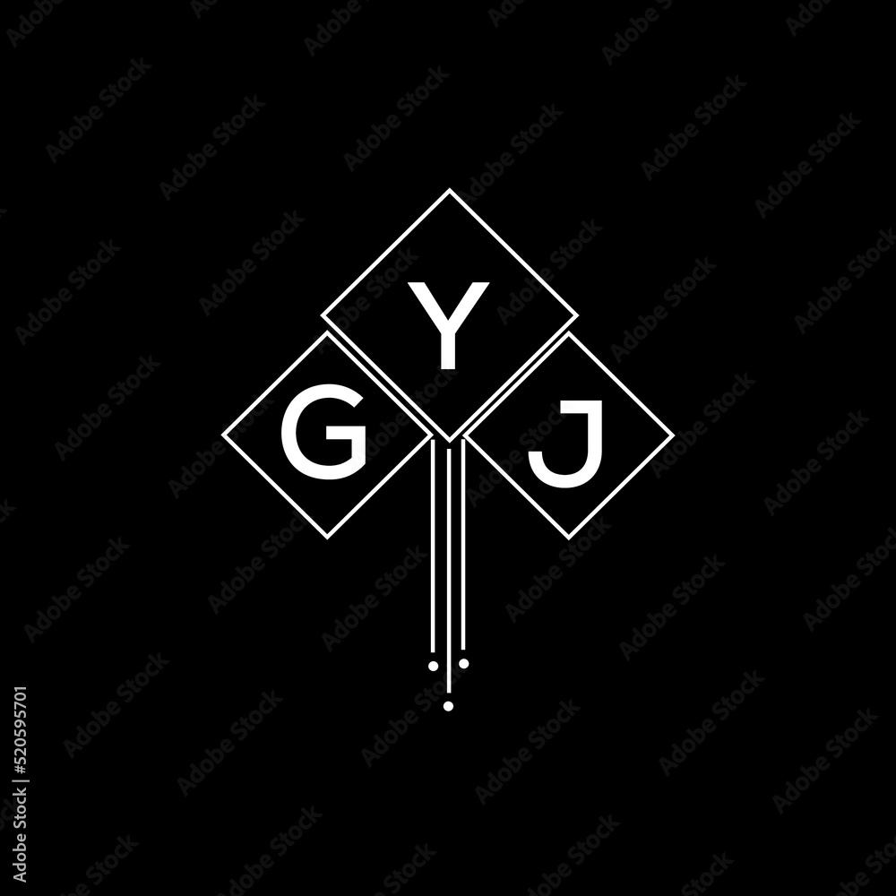 GYJ letter logo design with white background in illustrator, GYJ vector ...
