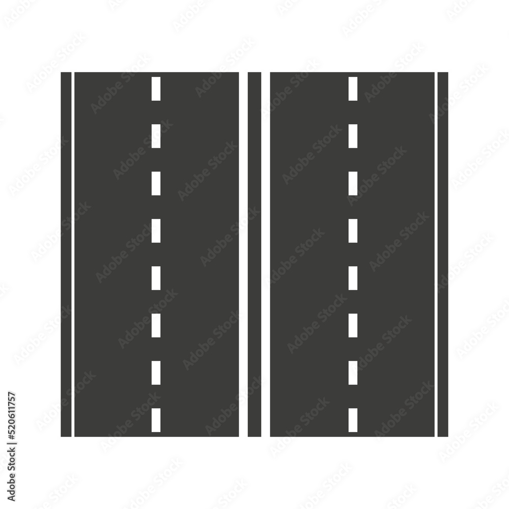 Road element. Highway part. Top view asphalt road. Vector isolated on ...
