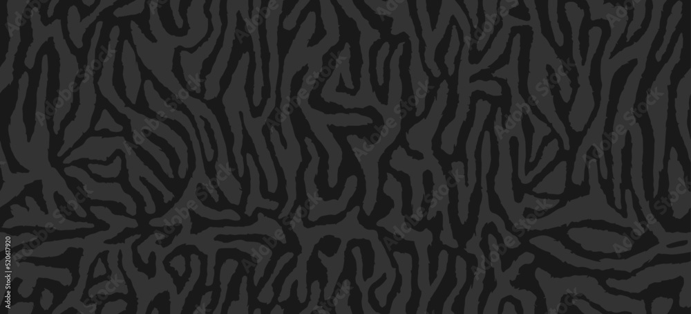 Seamless skin of zebra pattern. Black tiger stripes fur texture ...