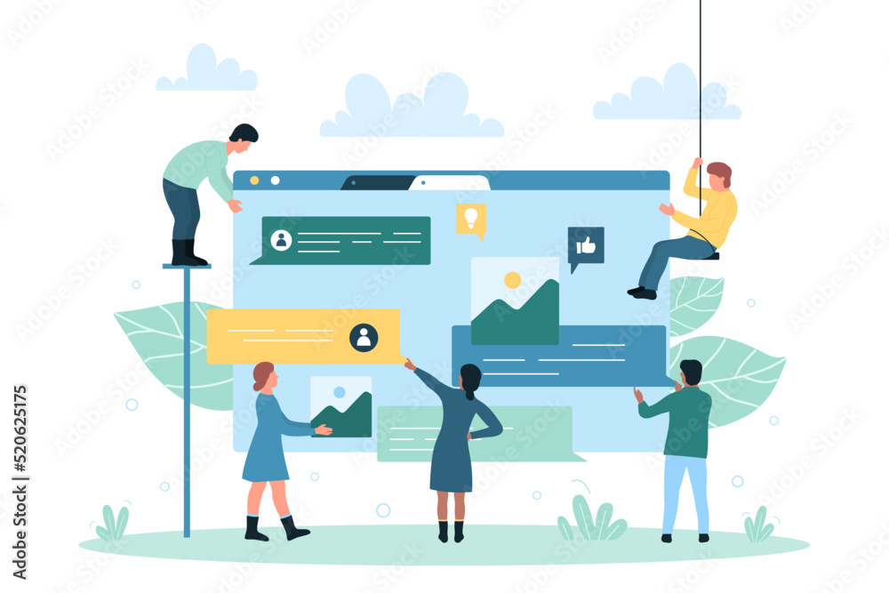 Chat conversation in social media, software for direct messages ...