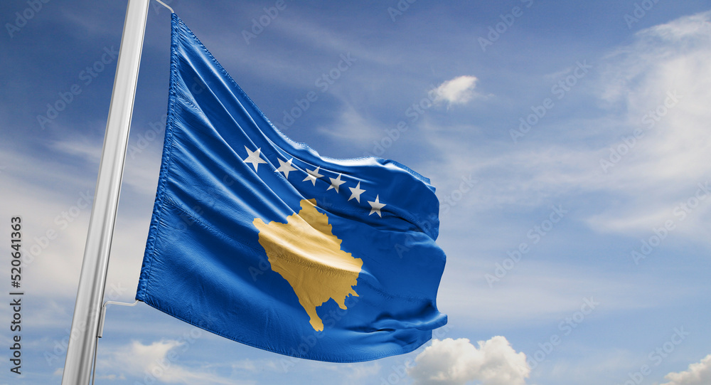 Ilustrace „Flag of Kosovo officially the Republic of Kosovo is a ...