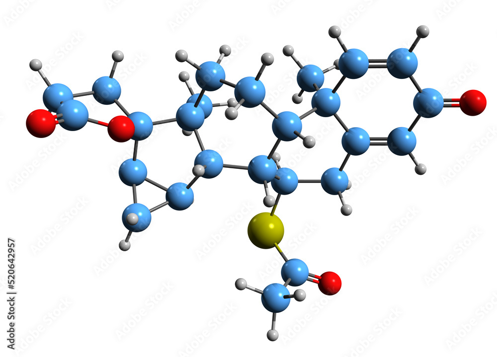 3D image of Mespirenone skeletal formula - molecular chemical structure ...