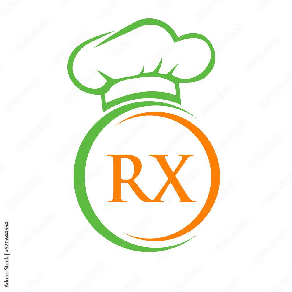 Initial Letter RX Restaurant Logo Template. Restaurant Logo Concept ...
