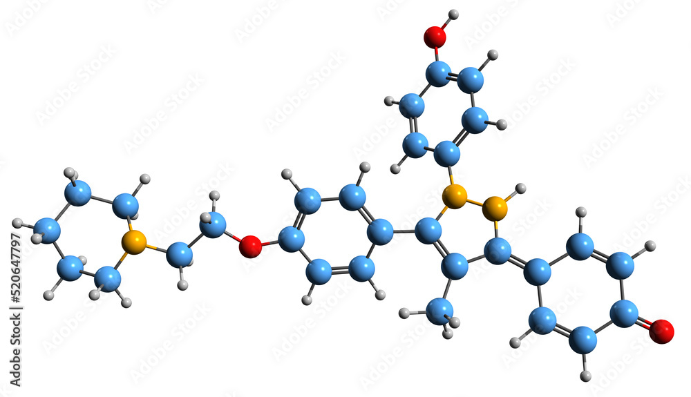 3D image of Methylpiperidinopyrazole skeletal formula - molecular ...